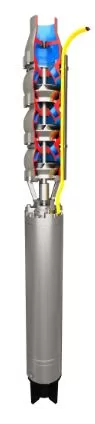 Byron Jackson SUBM submersible pumps with H2O water-filled motors